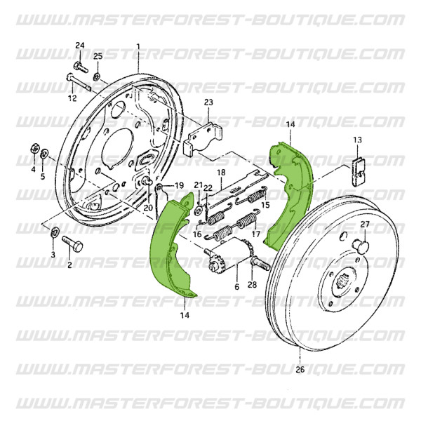 Handbrake insert, Suzuki 410, japanese build