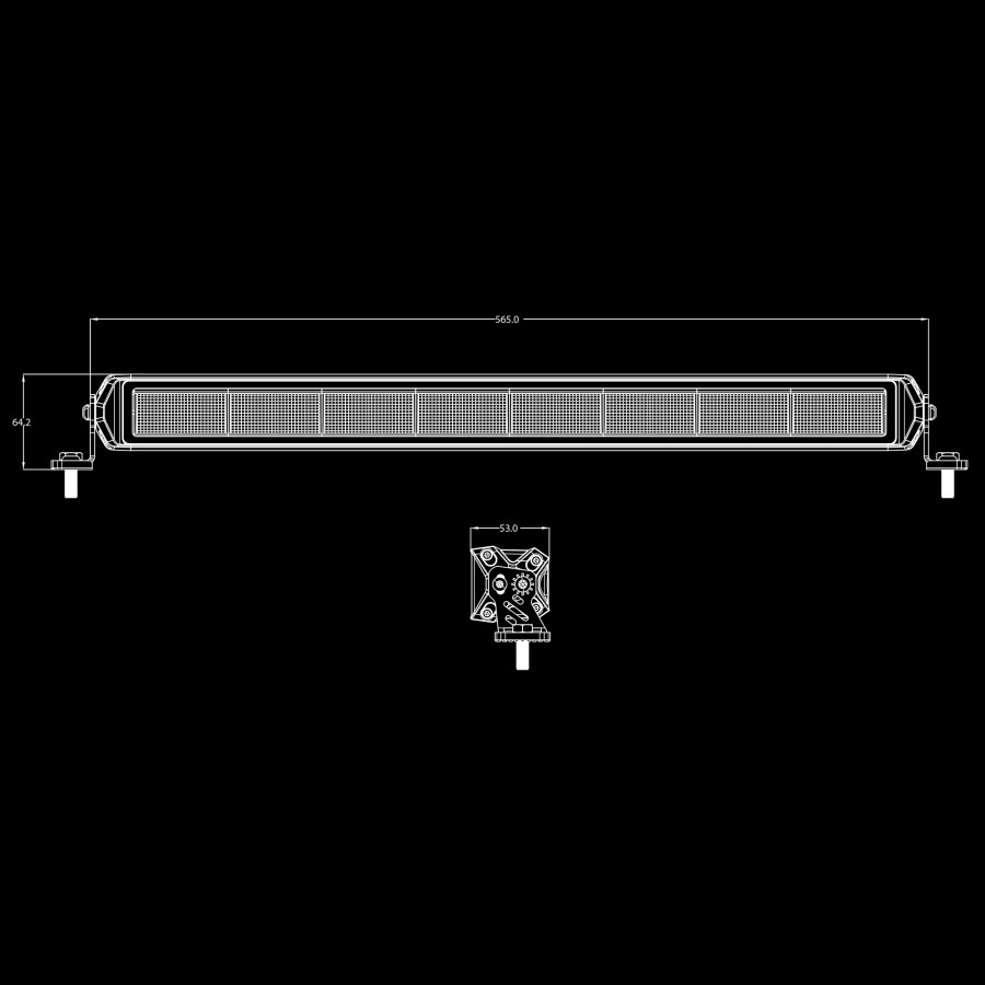 23 ‘ 8000 Lumens MF BAR / RAMP Combined LED Beam Connection No wiring ...